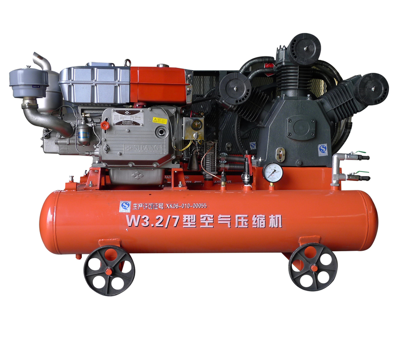 W3.2/7 7bar portable mining air compressor for drilling holes from ...