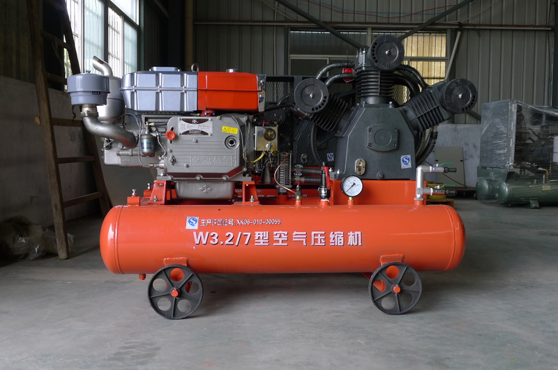 W3.2/7 7bar portable mining air compressor for drilling holes from ...